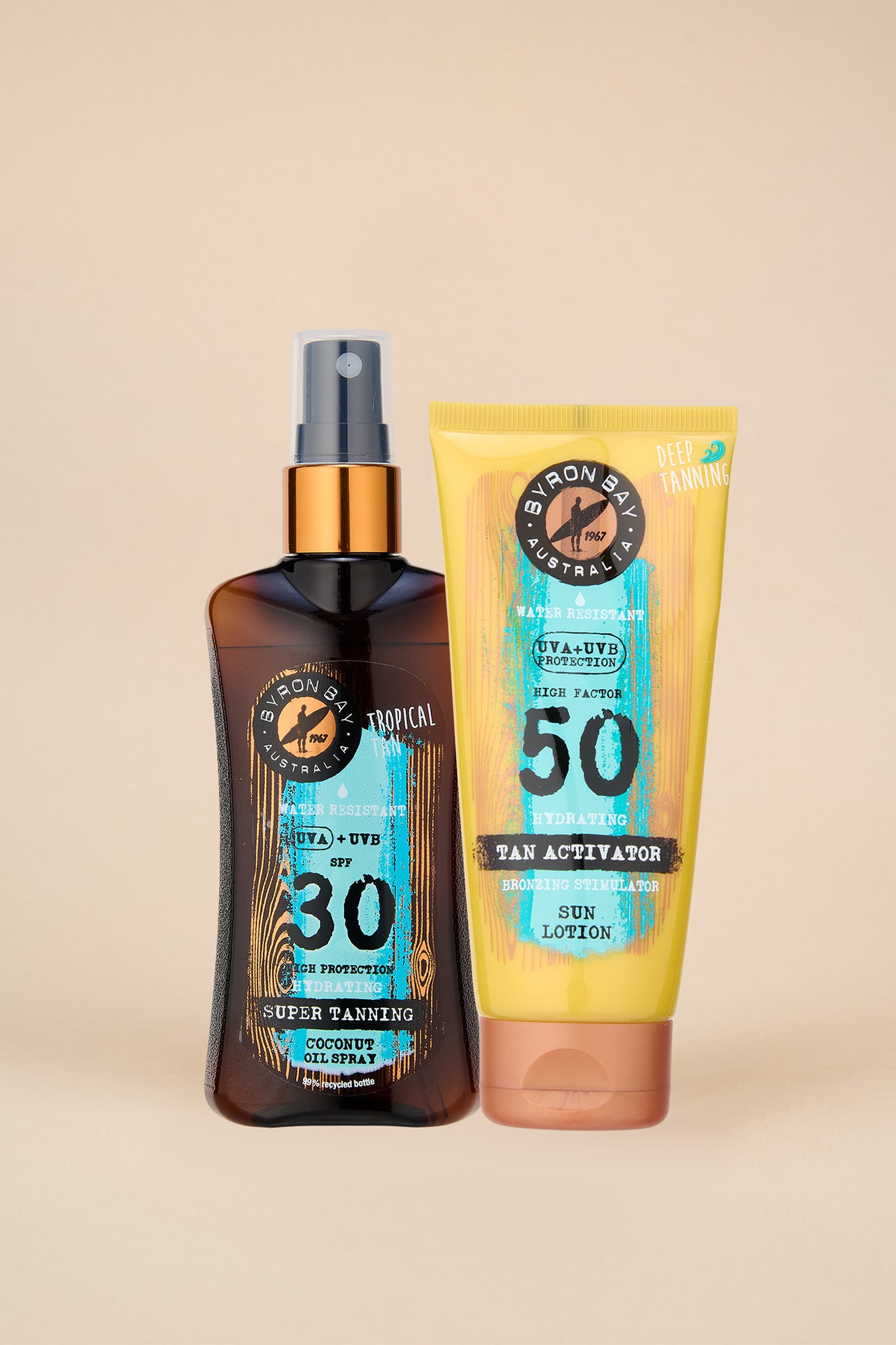 Byron Bay Bundle Travel Size Super Tanning Oil SPF 30 & Tan Activator ...