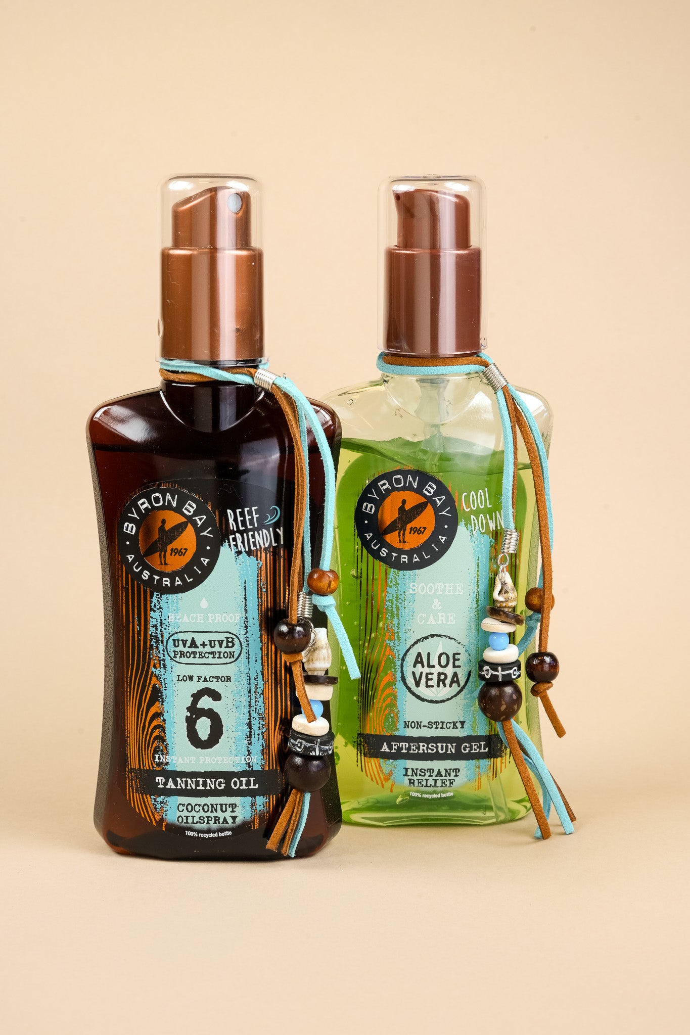 Byron Bay Bundle Coconut Tanning Oil SPF 6 & Aftersun Aloe Vera Gel ...